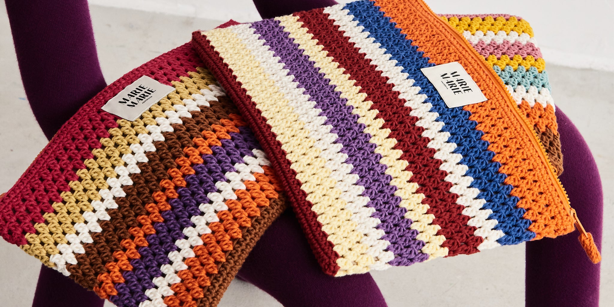 Crochet laptop bag - Crochet Computer bag - MARIE MARIE